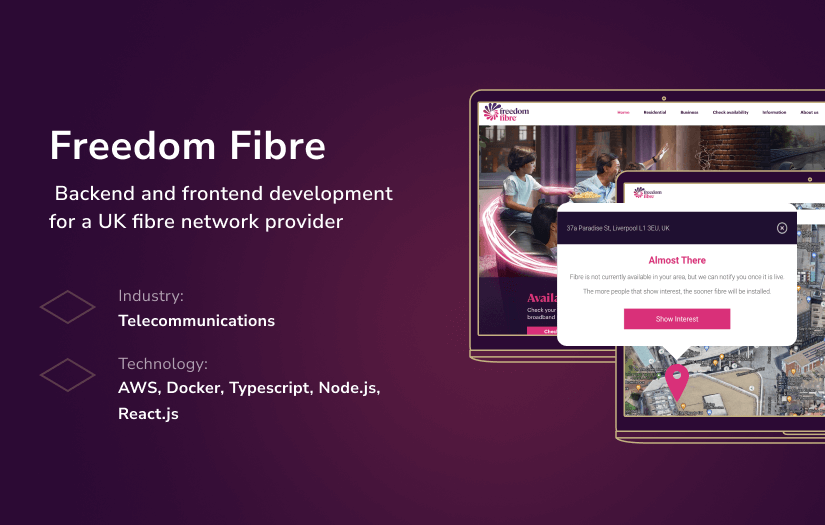 Full-stack development for a telecommunications company